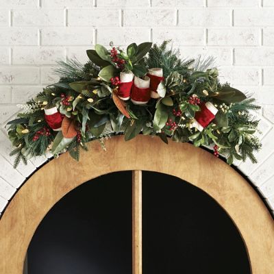 Merry Magnolia Arched Swag | Frontgate