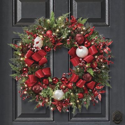Indigo Berry Greenery Wreath | Frontgate