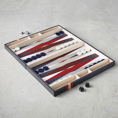 Leather Tabletop Backgammon Set | Frontgate