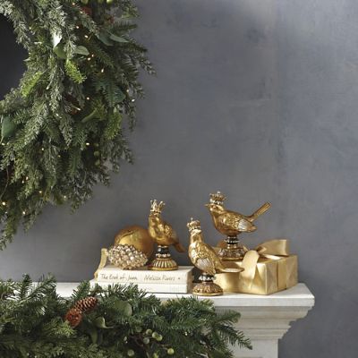 Mark Roberts Jeweled Crown Birds & Hand-Placed Crystals, Set of Three