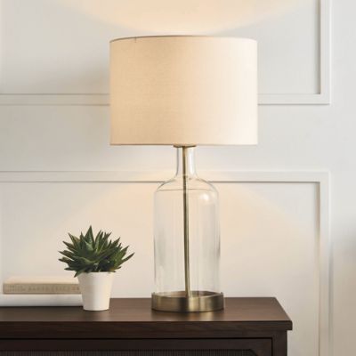Briggs USB Table Lamp with Built-in Charging Ports & Dimmer Switch