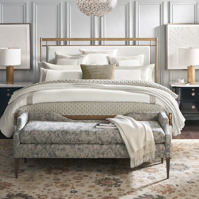 Maxine Bench with Curved Details & Tapered Maple Legs Handcrafted Comfort Seating