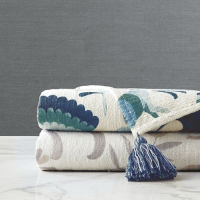 Imani Indoor/Outdoor Throw with Otomi-Inspired Pattern & Tassel Accents