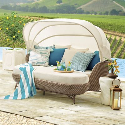 Malia Daybed with All-Weather Wicker & Fade-Resistant Cushions