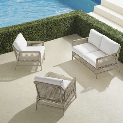 Atwood 3-pc. Loveseat Set with All-Weather Wicker & Cushions
