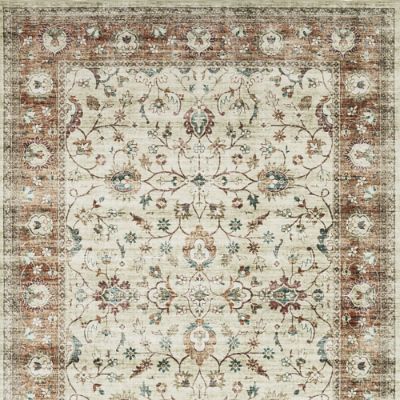 Sherrill Washable Area Rug with Fade-Resistant Pattern & Nonslip Backing