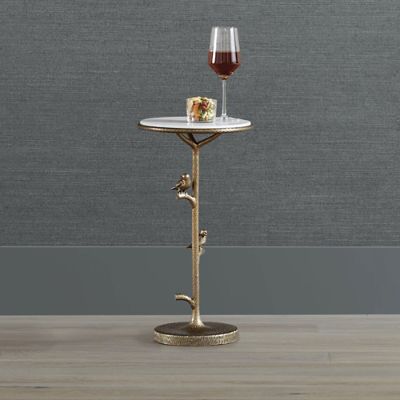 Aviary Brass Fireplace Screen with Mesh Spark Guard & Trifold Design