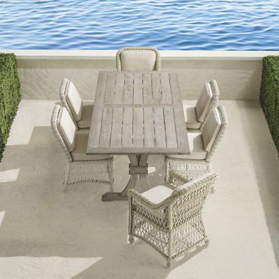 Isola 7-pc. Rectangular Dining Set in Weathered Finish | Frontgate