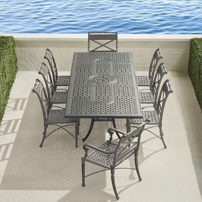 Carlisle 9-pc Expandable Dining Set with Weather-Resistant Aluminum ...