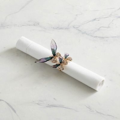 Flutter Napkin Rings Butterfly, Set of Four | Frontgate