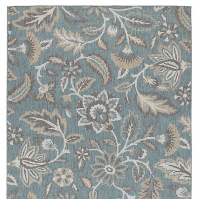 Ellington Floral Indoor/Outdoor Rug with Fade-Resistant Olefin Fiber