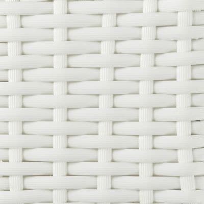 Flat Wicker Swatch in Pure White for Outdoor Furniture Matching