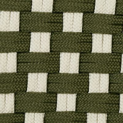 Rope Wicker Swatch in White & Green for Outdoor Furniture Matching
