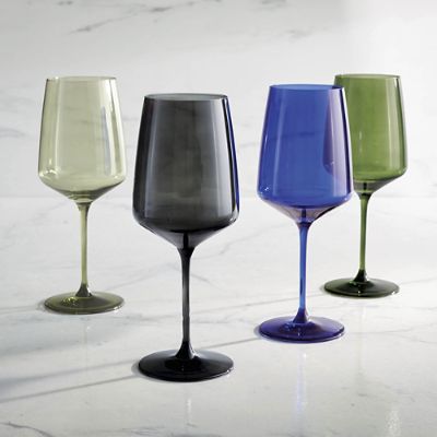 Assorted European Crystal Wine Glasses, Set of Four | Frontgate