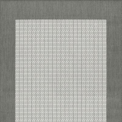 Walden Indoor/Outdoor Rug with Cocoa, Green, Grey Borders & Durable ...