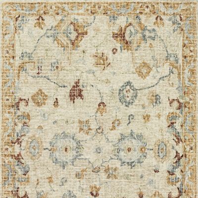 Viola Hand-Knotted Rug in Multicolor Wool with Finished Edges & Easy Care