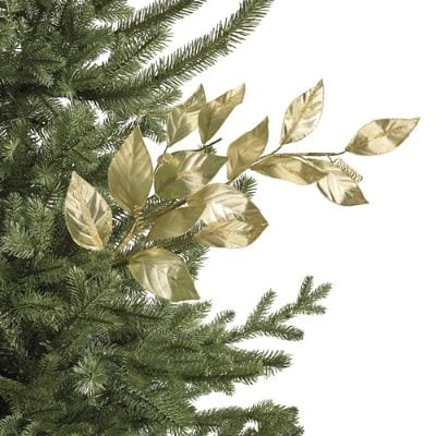 Metallic Magnolia Leaf Stems, Set of Six | Frontgate
