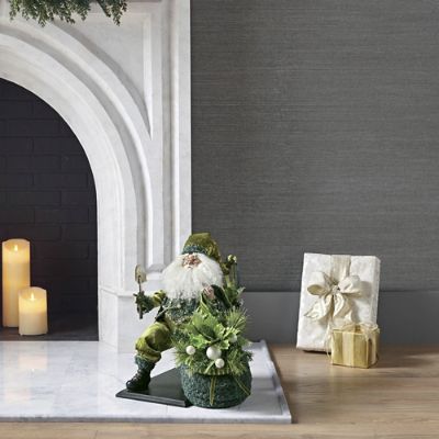Endless Evergreen Santa with Embossed Fabrics & Gold Accents