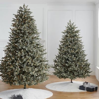 Glacier Pine Quick Light Tree with Warm White LED Lights & Frost Detail