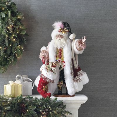 Mark Roberts Santa with Stocking Handcrafted Collectible with Gemstones ...