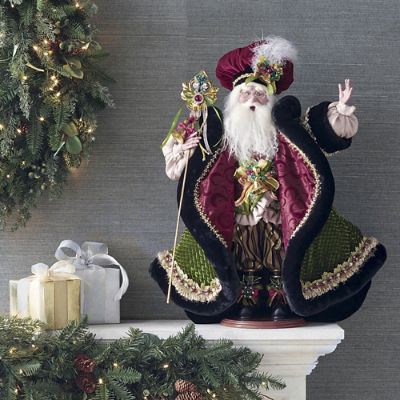 Mark Roberts Bell Ringer Santa with Handcrafted Details & Gemstone ...