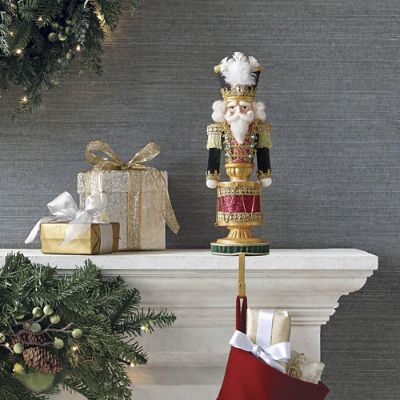 Christmas Castle Nutcracker Stocking Holder with Hand-Embellished ...