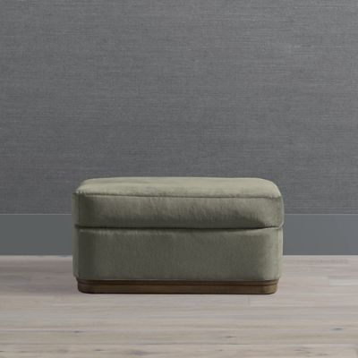 Esme Ottoman with Plinth Base & Feather-Down Wrapped Cushions in Over 125 Fabrics