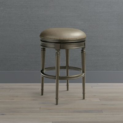 Anderson Swivel Backless Bar & Counter Stool with Solid Hardwood ...