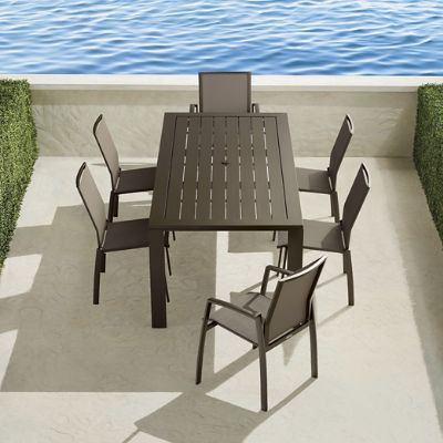 Frontgate Resort Newport 7-pc Dining Set with Stackable Chairs ...