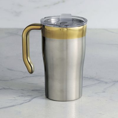 Optima 14 oz. Travel Mugs Set with Double-Walled Stainless Steel ...