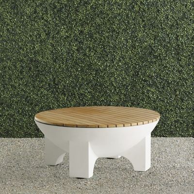 Pavos Teak Top Fire Pit Lid & Coffee Table Conversion with Natural Finish