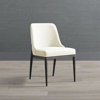 Bianca Dining Chair with Stain-Resistant Snow Crypton Fabric & Iron Frame