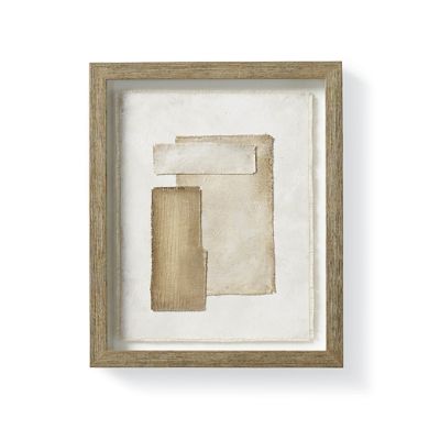 Neutral Collage Wall Art with Natural Wood Frame & Giclee Print