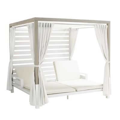Frontgate Resort Collection Daybed with Weathered Teak & Adjustable Backrests