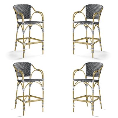 French Café 4-pc. Aluminum Bar Stool | Frontgate