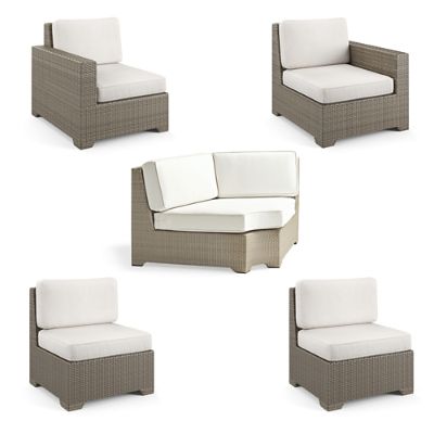 Palermo 8-pc. Curved Modular Set in Dove Wicker | Frontgate
