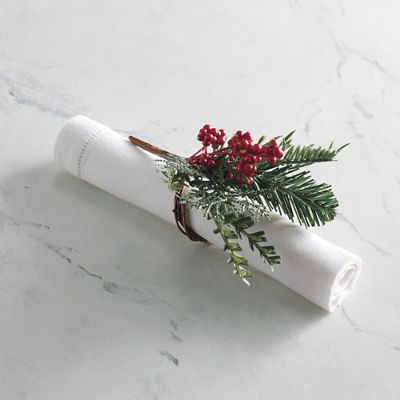 Christmas Cheer Napkin Rings, Set of Four | Frontgate