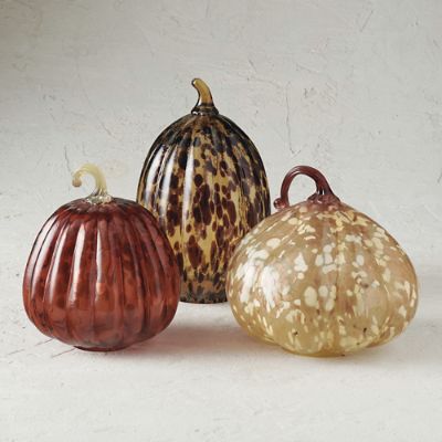 Confetti Glass Pumpkins | Frontgate