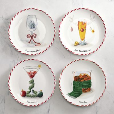 Jingle and Mingle Plates, Set of Four | Frontgate