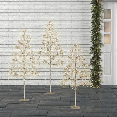 LED Gold Twinkle Trees | Frontgate