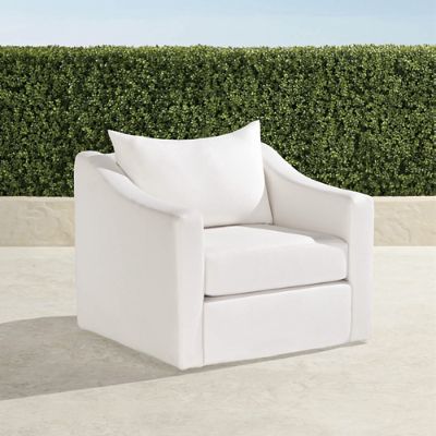 Portico Upholstered Swivel Lounge Chair | Frontgate
