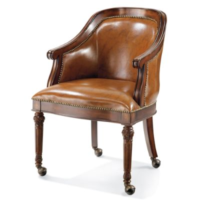 Freeman Leather Game Chair | Frontgate