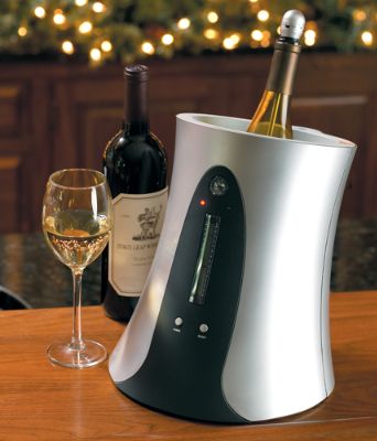Electronic Ice Bucket with Thermometer | Frontgate