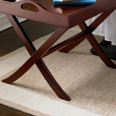 Mahogany Luggage Rack and Mahogany Tray | Frontgate