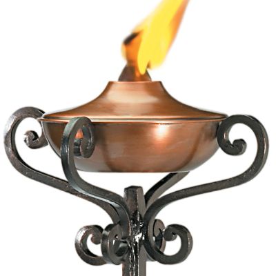 Staked Copper Garden Torches | Frontgate