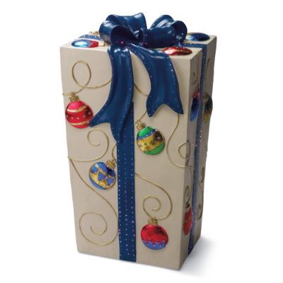 XXL White Fiber-optic Gift Box | Frontgate