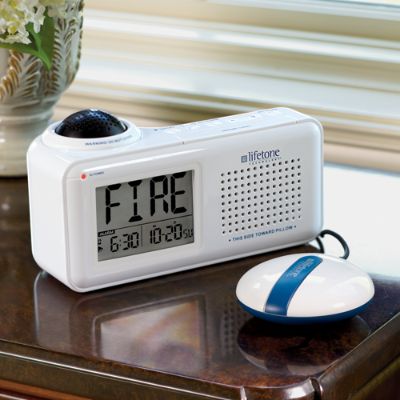 Bedside Fire Alarm and Clock | Frontgate