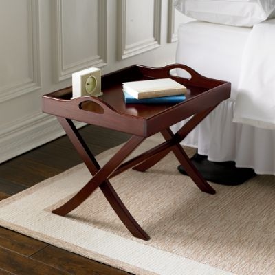 Mahogany Luggage Rack and Mahogany Tray | Frontgate