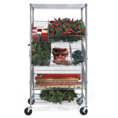 Chrome-finished Shelving with Rack Bins | Frontgate