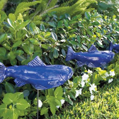 Set of Three Ceramic Trout Decorations | Frontgate